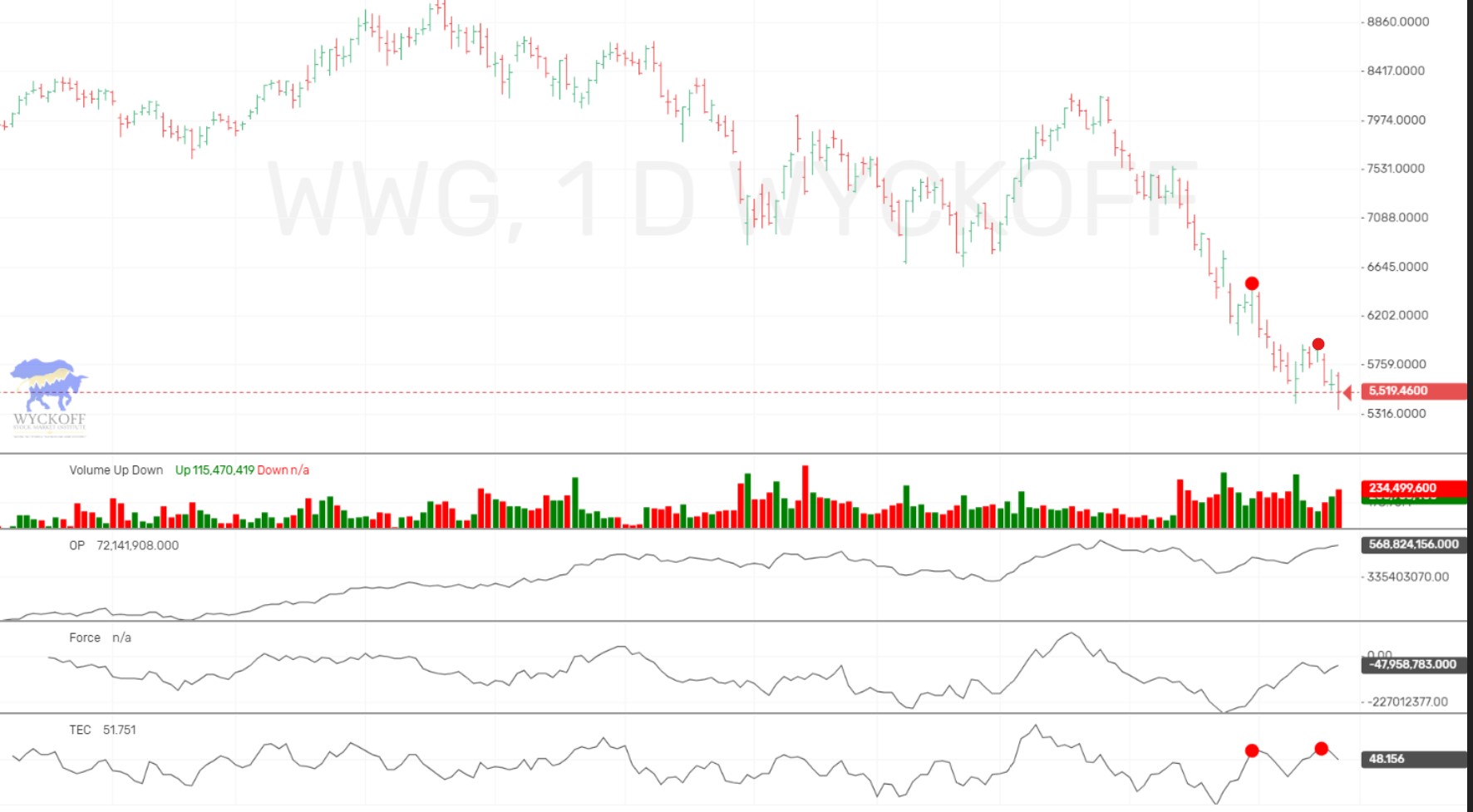 Wyckoff Wave Falling Thru Support | Wyckoff Stock Market Institute